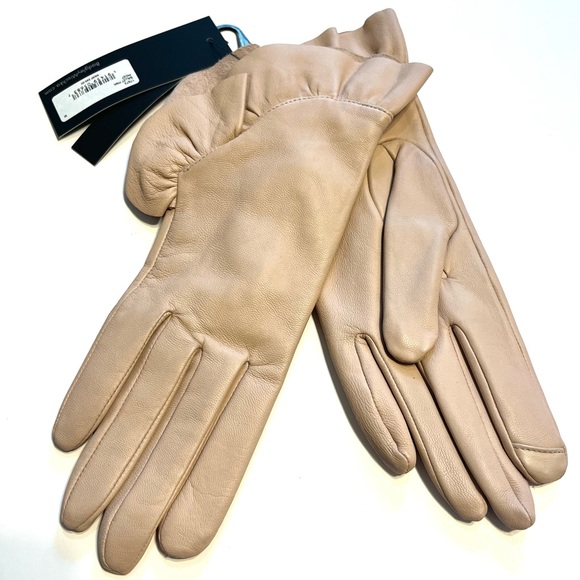 Badgley Mischka | Accessories | Badgley Mischka Leather Ruffle Trim ...